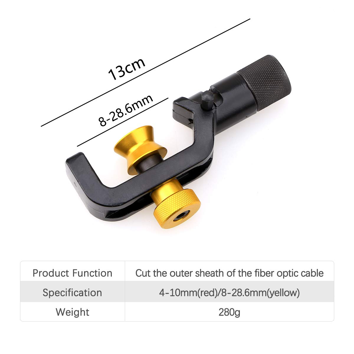 4-10、8-28.6 、8-28.6(Double head) Transverse armoured cable stripping Fiber optic cable stripper FTTH Armored Fiber Cable KELUSHI (Golden 8-28.6)