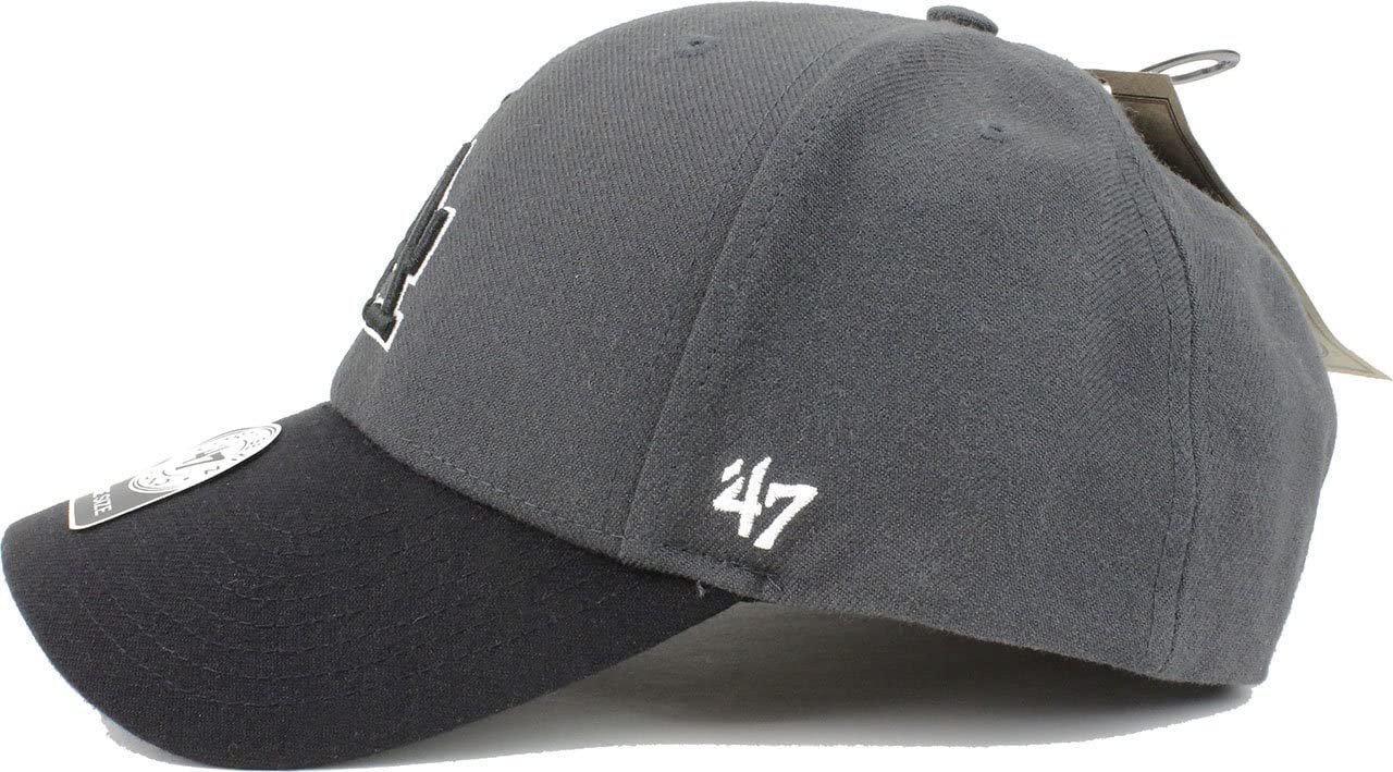 47 Los Angeles Dodgers Charcoal Gray Two Tone MVP Wool Hat Adjustable Structured Cap