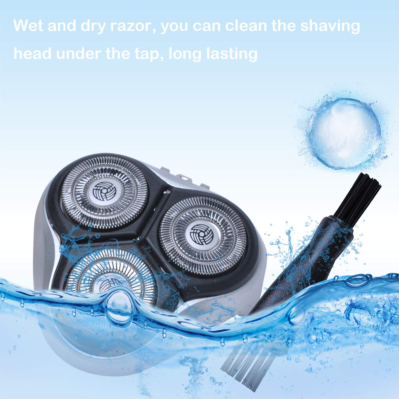 SW-S7105 Replacement Shaver Head Blades Compatible with All Sweet-LF Waterproof Electric Razors SW-S7105 SWSBK7105 Wet & Dry Shavers with Clean Brush
