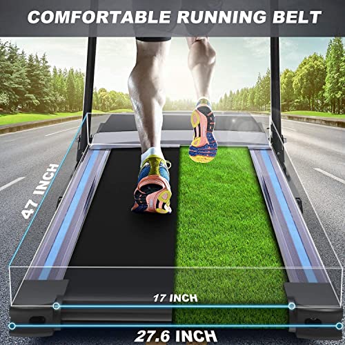 ANCHEER Treadmill 3.25HP Motor, Treadmills with Auto Incline 15%, Electric Running Machine for Home Gym Cardio Training, 300LB Capacity Foldable Treadmill for Home
