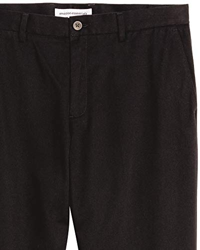 Amazon Essentials Men's Slim-Fit Wrinkle-Resistant Flat-Front Chino Pant, Black, 32W x 34L