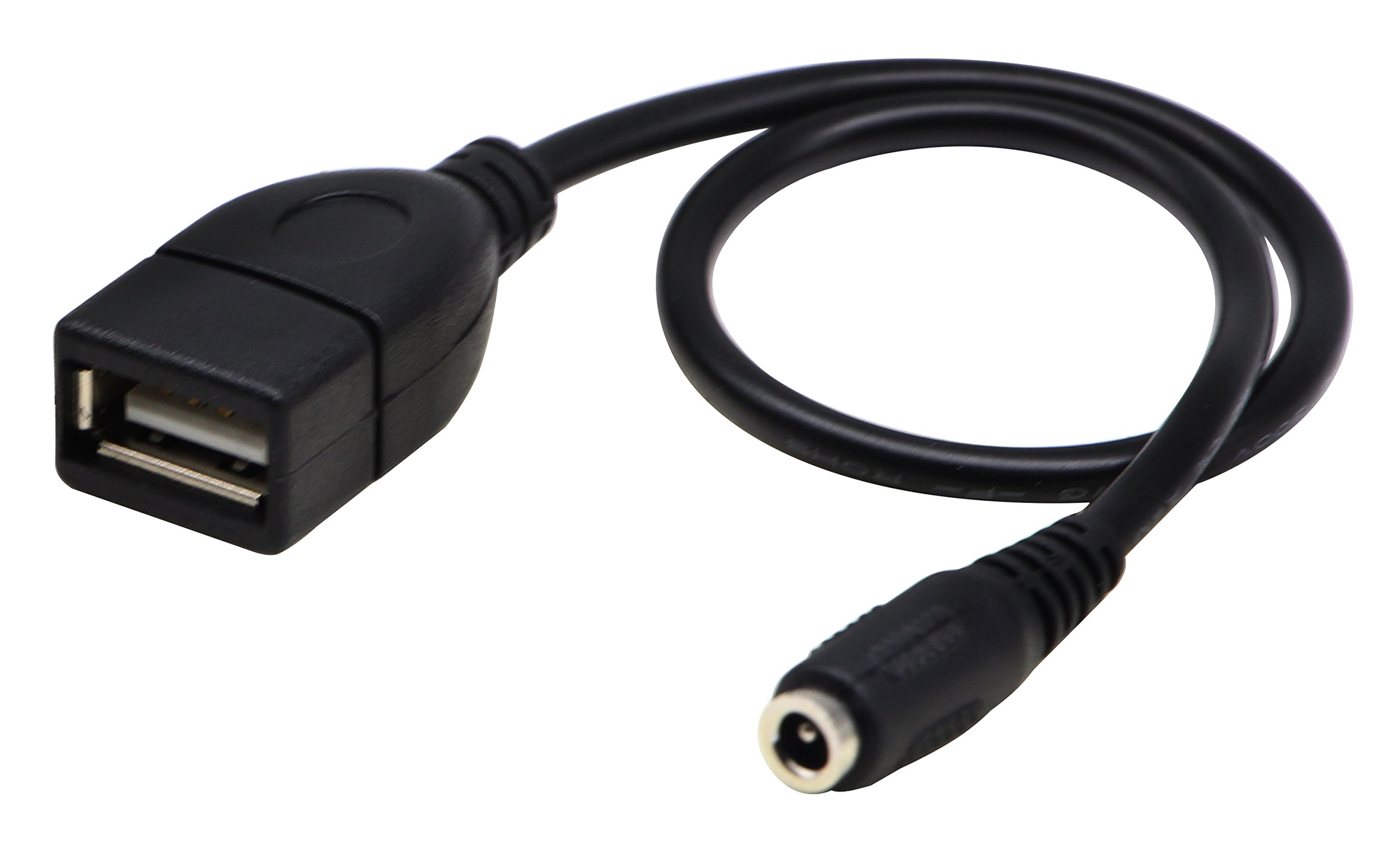 zdyCGTime USB 2.0 AFemale to DC 3.5x1.35mm Female Adapter Cable 5 Volt DC Barrel Power Jack Charging Cable for Tablet, Electronic Dog, Access Control Attendance (28CM/11inch F/F, DC 3.5x1.35mm-2packs)