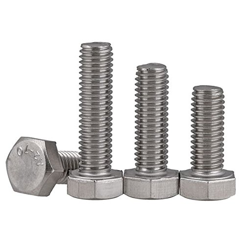 M24-3.0 x 70mm Hex Head Cap Screws, Stainless Steel A2, Plain Finish (Quantity: 30 pcs) - Coarse Thread Metric, Fully Threaded, Length: 70mm Metric, Thread Size: M24 Metric