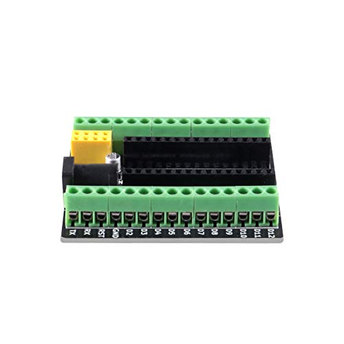 3PCS Nano Terminal Expansion Adapter Board Compatible with Arduino Nano V3.0 AVR ATMEGA328P with NRF2401+ Expansion Interface, DC Power Supply Interface