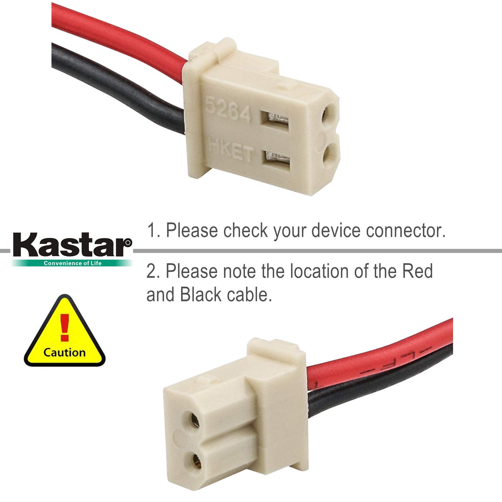 Kastar 3.6V 1000mAh Battery Replacement for Digital Video Baby Monitor IC4390A-J245805R J2457 J2458 M6163