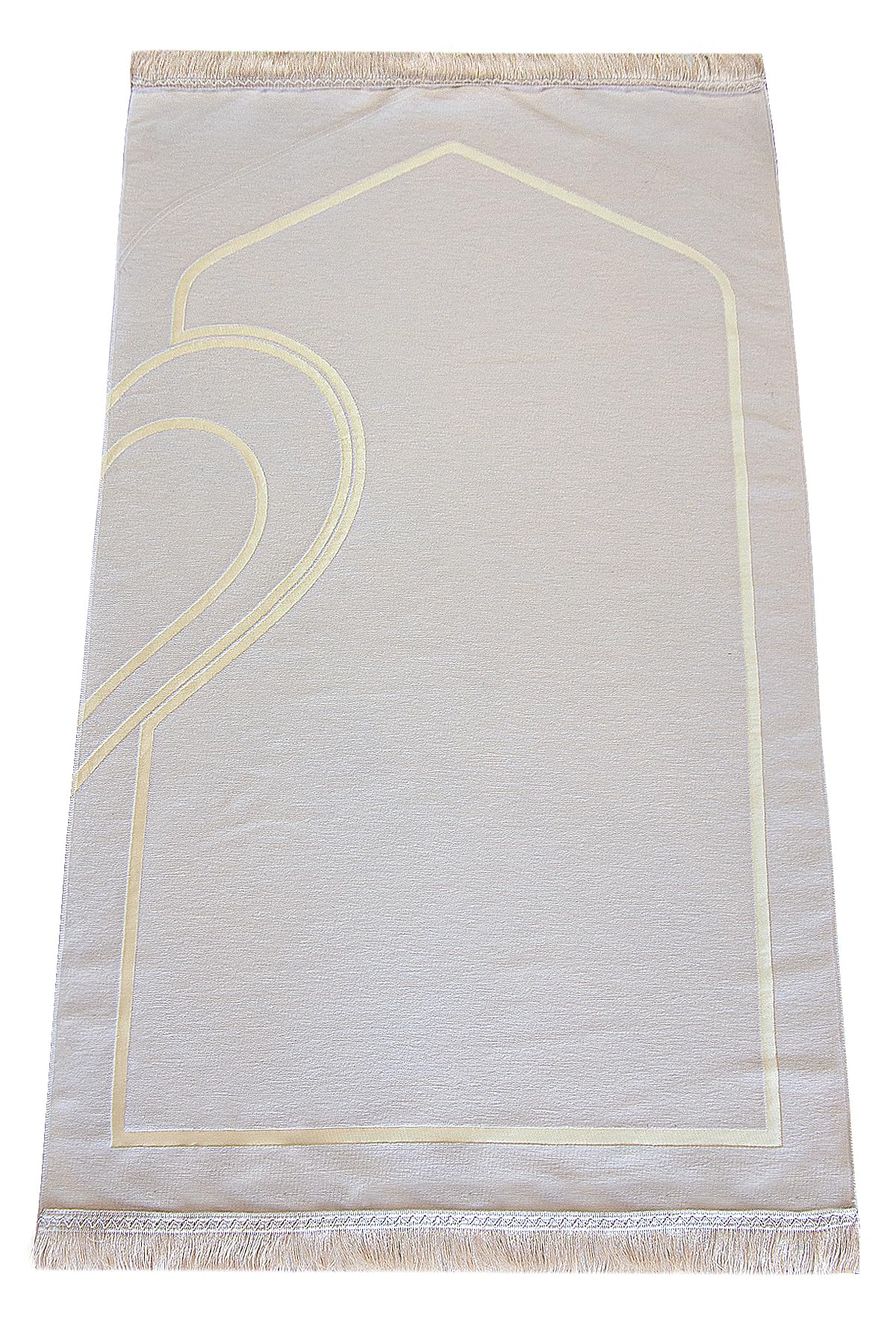 ihvan online, Muslim Prayer Rug for Couples, Praying Mat Set for Women & Men, Heart Patterned, Soft, Prayer Beads, Islamic Gifts for Ramadan Eid Valentines Day, Two Pieces, White-Black
