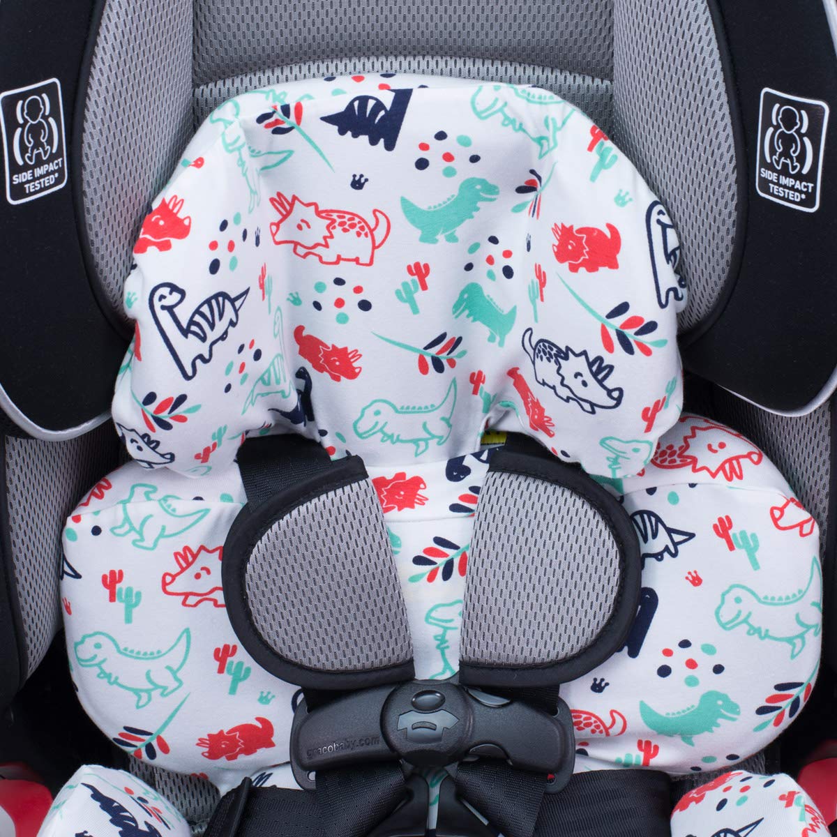 JYOKO Kids Cover Liner Made Cottton for car seat Compatible with Reducer Graco 4Ever (Dino Party)