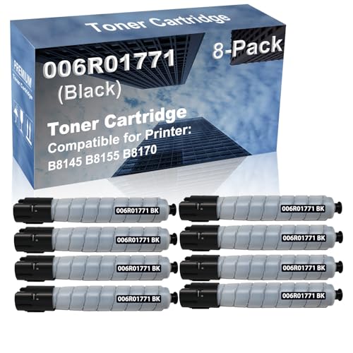 8-Pack Compatible High Yield B8145 B8155 B8170 Printer Cartridge Replacement for 006R01771 Toner Cartridge (Black)
