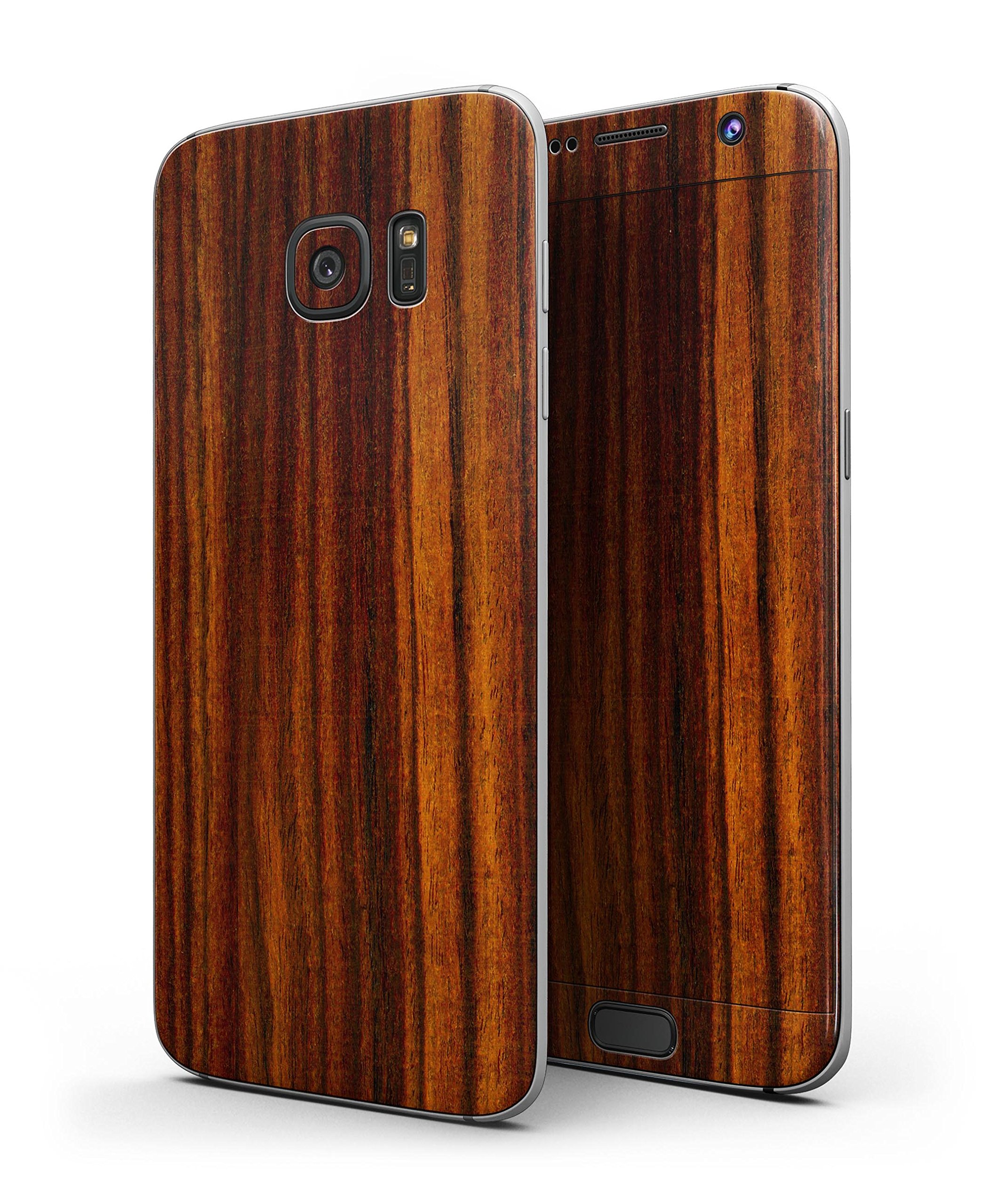 Design Skinz Design Skinz Bright Red Ebony Woodgrain Full-Body Wrap Decal Skin-Kit for The Galaxy S8 Plus