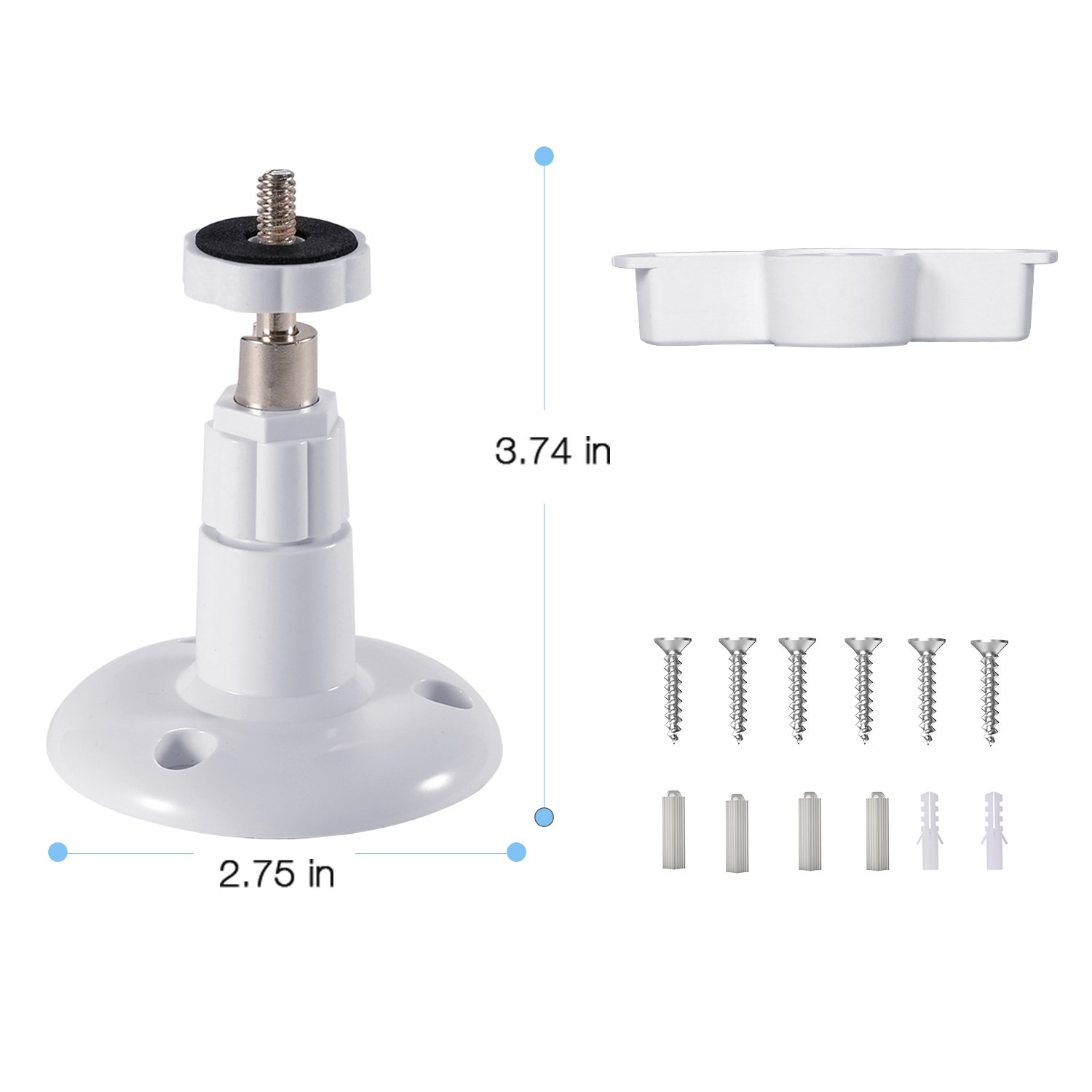 Wall Mount Bracket for YI Dome Camera and YI Cloud Home Camera,HOLACA 360 Degree Protective Adjustable Wall Mount Holder for YI Camera