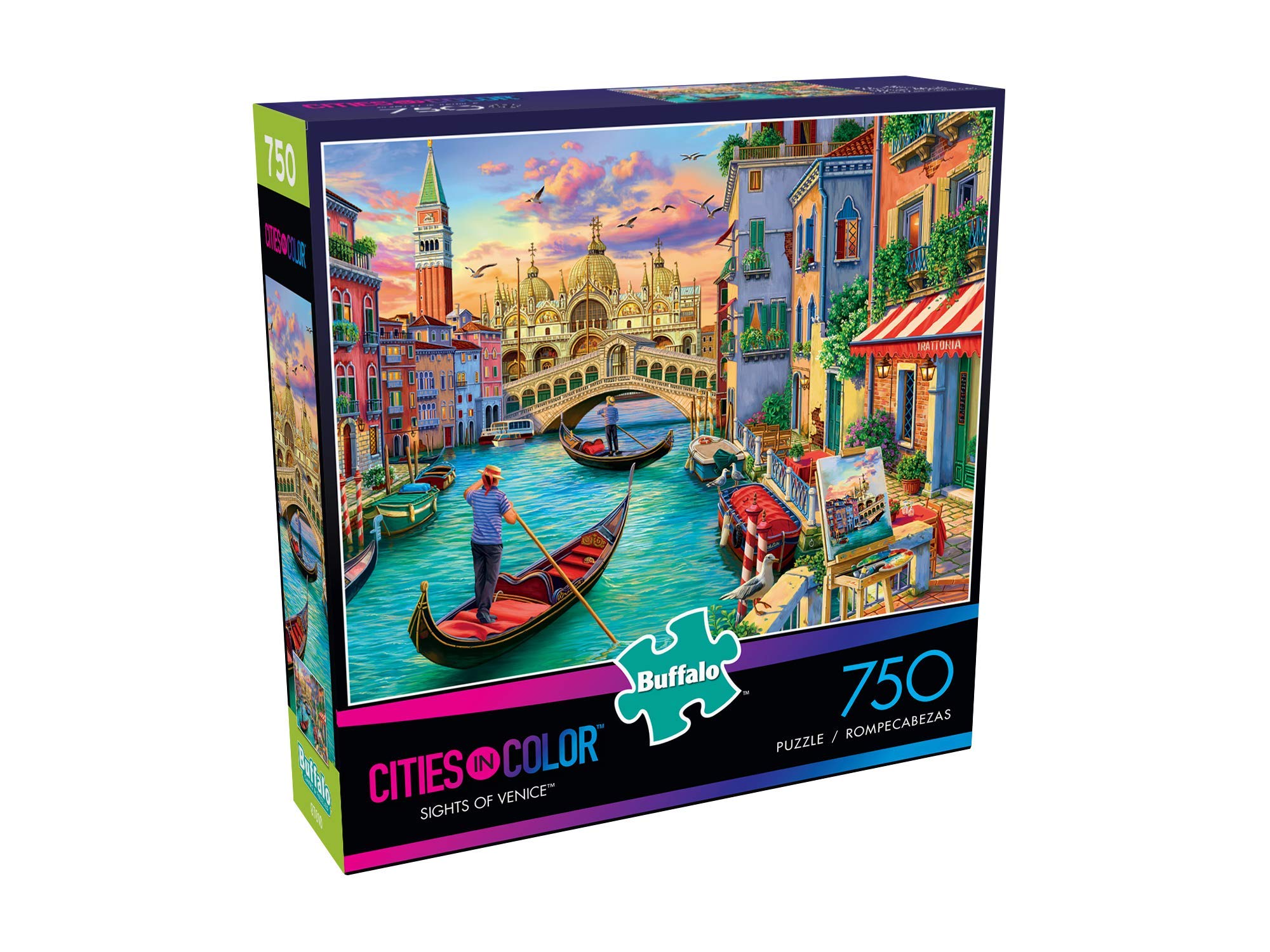 Buffalo Games - Sights of Venice - 750 Piece Jigsaw Puzzle, Blue