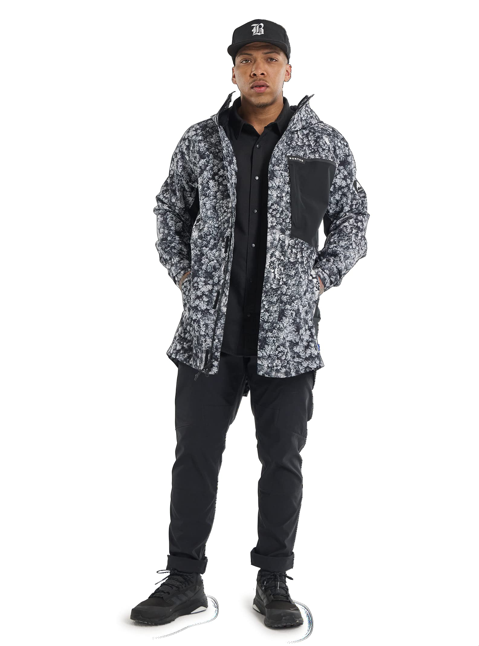 Burton Men's Standard Veridry 2L Rain Jacket, Aerial Pines/True Black, Large