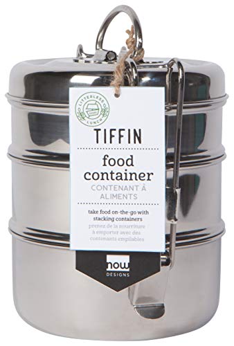 Now Designs Stainless Steel Tiffin, Simply Steel - 4.75 x 6 in | Homemade Meal Transport