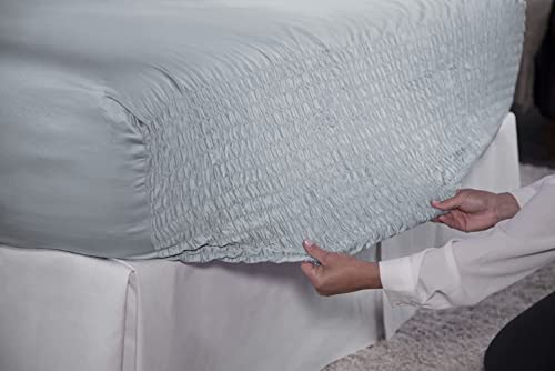 BEDTITE ABSOLUTELY FITTING Cotton Rich 500 Thread Count, King Size Set with Deep Pocket 7β to 20β Fitted Sheet, Flat Sheet and 2 Pillow Cases, Sage