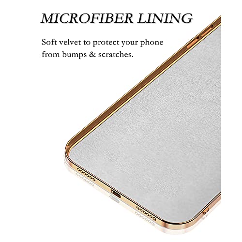 aowner for iPhone 14 Pro Case with Ring Holder, 360 Rotatable Magnetic Kickstand Support Car Mount Slim Shockproof for Women Men Protective Phone Case for iPhone 14 Pro 6.1", Blue Gray/Gold
