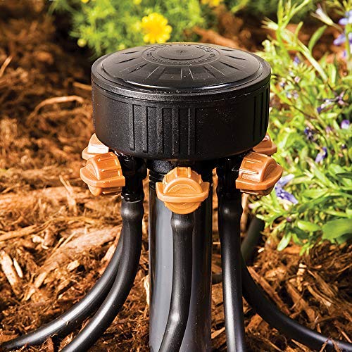 USA Made (6-Plant) - DIY Grow Kit - Great Hydroponics Drip Irrigation Kit - Includes 50ft 1/4 Inch Drip Tubing, 360 Adjustable Emitter Stakes, 6-Outlet Adjustable Manifold 0-20GPH 1/2β FPT (6-Plant)