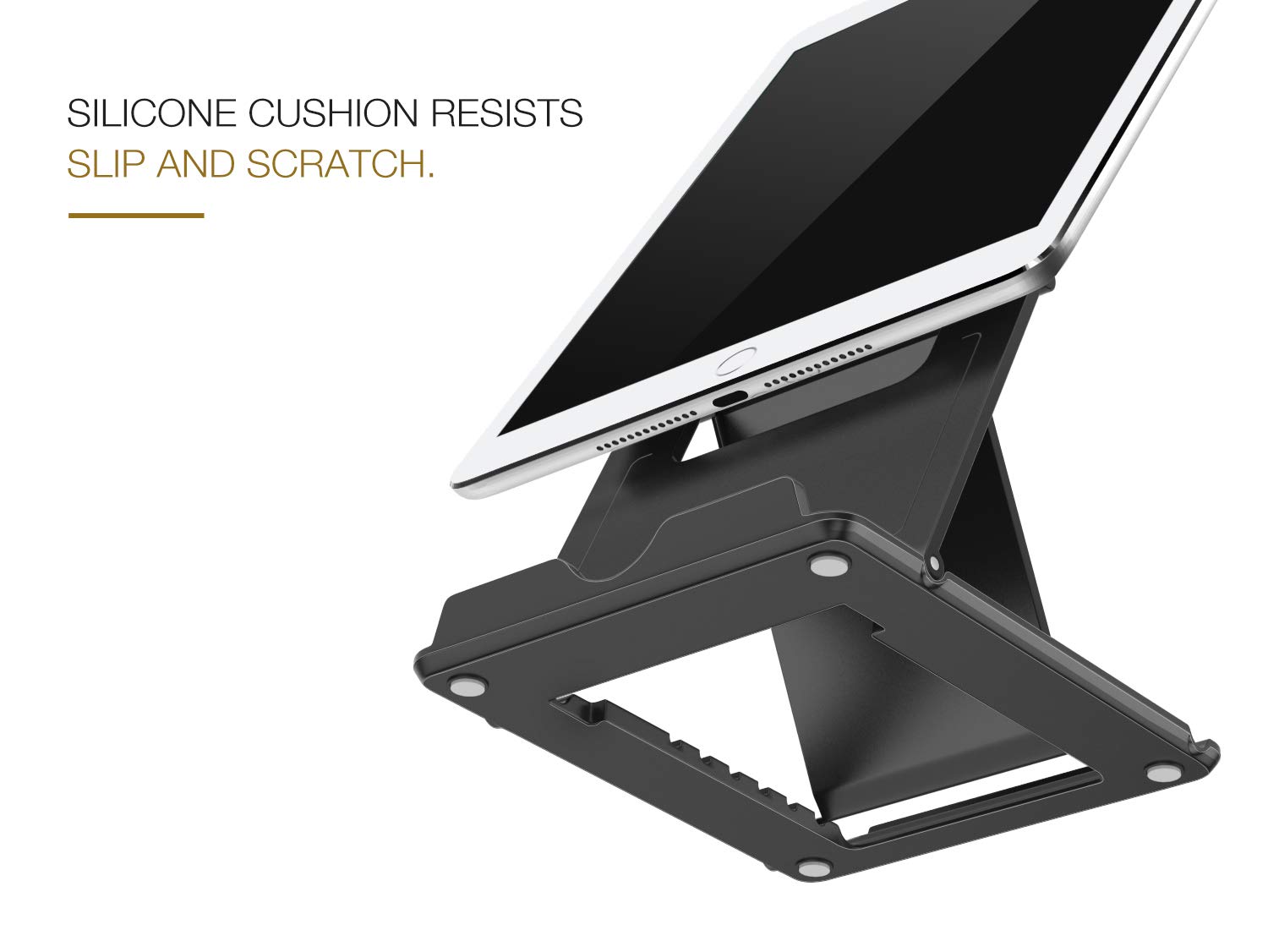 MoKo Phone/Tablet Stand, Foldable Desktop Holder Fit with iPhone 16/Pro/Pro Max/Plus, iPhone 15/Pro/Pro Max/Plus, iPhone 14/Pro/Pro Max/Plus, iPhone 13/Pro/Pro Max/Plus, Steam Deck, Black (Large)