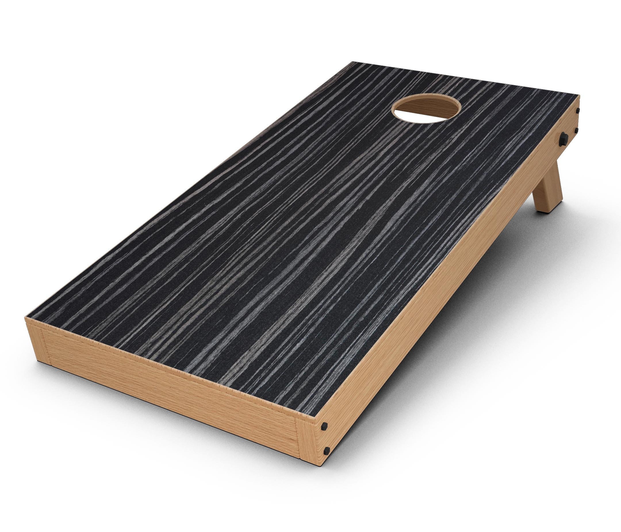 Design Skinz Wood Skin Set for Cornhole (Skin Only) - Black Wood Texture