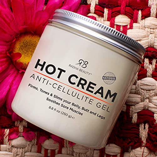 Radha Beauty Hot Cream - 100% Natural Thermogenic Cream, Increase Sweat and Shed Excess Water During Exercise. for Men and Women - Deep Tissue Massage Muscle Relaxer