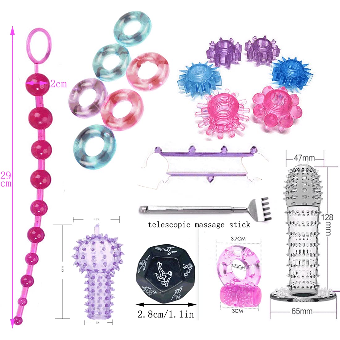 41Pcs SM Bondage Restraint Vibrator Silicone Anal Plug Sex Toys for Butt Plug