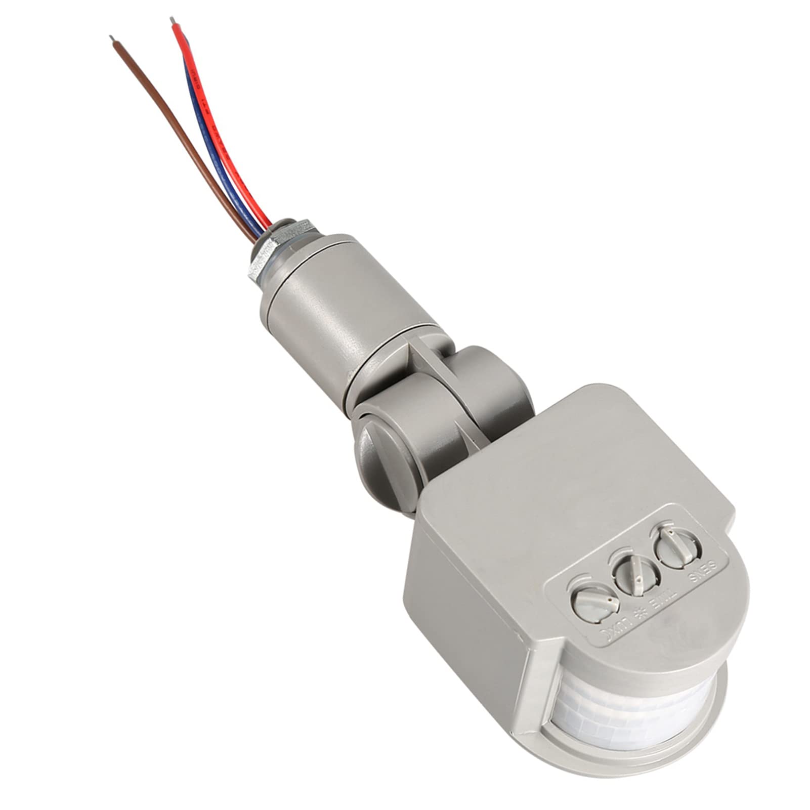 FTVOGUE Outdoor 90~250V 180 Degree Infrared PIR Motion Sensor Detector Wall Light Switch Gray