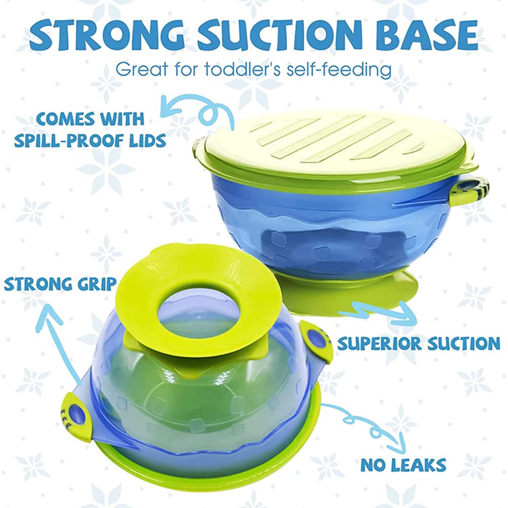 RyanLemon Baby Feeding Set, Silicone Baby Led Weaning Set, Suction Plate and Bowl, Pocket Bib, Spoon Fork, Toddler Flatware Set for Babies 6 Months+, Purple