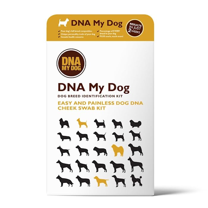 Dna My Dog Genetic Testing Kit β Essential Breed ID Test Mixed Breed Identification, Personality Traits β for Puppies to Adult Dogs, Non-Invasive Cheek Swab