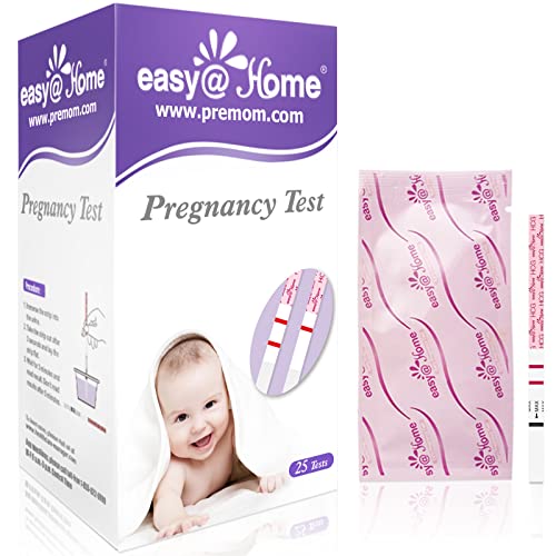 Easy@Home Pregnancy Test Strips: Early Detection hCG Tests 25 Pack, EXP 11-30-2023 EZW1-S-25