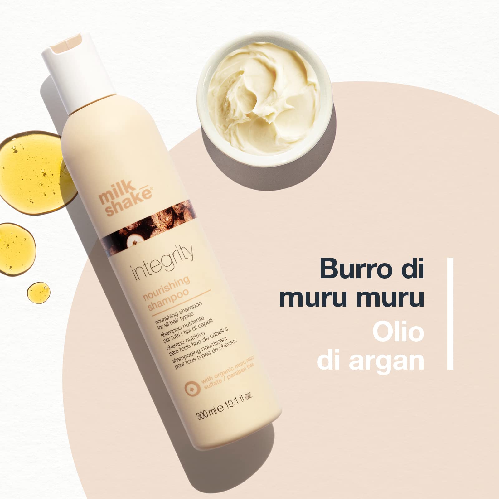 milk_shake. Integrity Nourishing Shampoo - Anti Frizz Shampoo With Muru Muru Butter - Paraben And Sulfate Free, 10.1 Fl Oz