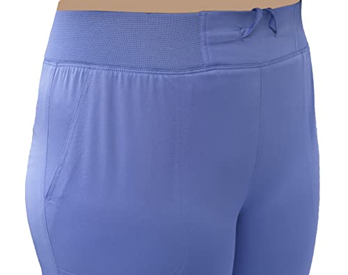 ANGIE UNIFORMS YOGAFLEX Tuck-in Top and Yoga Jogger Scrub Pants. Soft & Stretchy Tuck-in Set. (OLD BLACK, M)