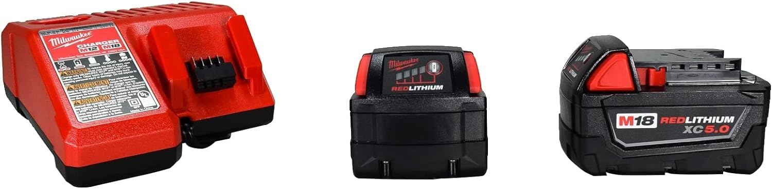 Milwaukee 2991-22 M18 FUEL Brushless Lithium-Ion 4-1/2 in. / 5 in. Grinder and 3/8 in. Impact Wrench Combo Kit w/ 2 Batteries (5 Ah)