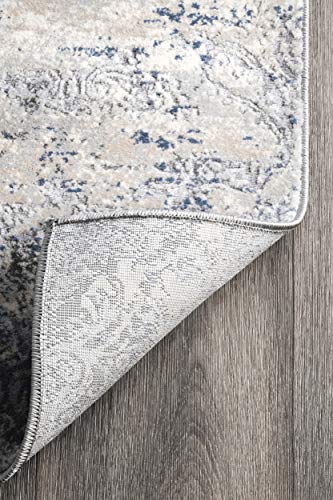 nuLOOM Twilight Tribal Distressed Area Rug, 9' x 12', Silver