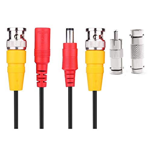 Zinuods 2 Pack 50ft BNC Vedio Power Cable Pre-Made Al-in-One Camera Video BNC Cable Wire Cord for Surveillance CCTV Security System with Connectors