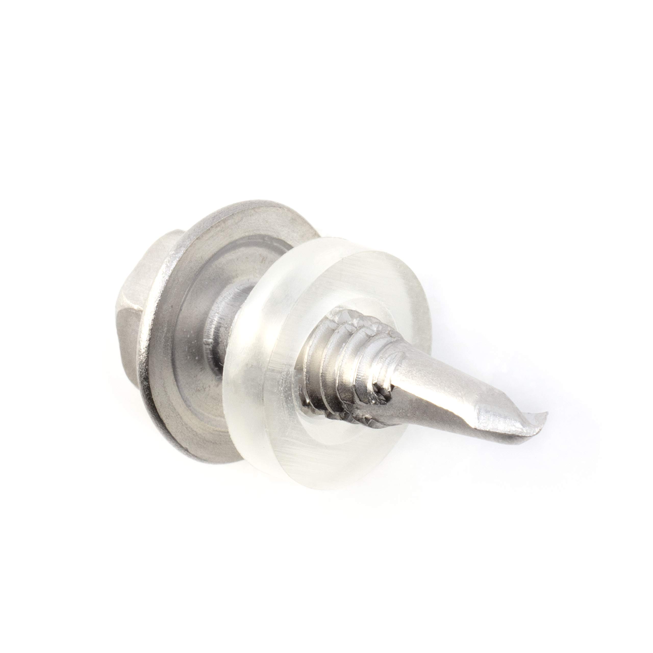 THE CIMPLE CO #12 Size, 3/4" Length (19mm) - Self Tapping/Drilling Screw - 410 Stainless Steel (Exceptional Wear and Very Corrosion Resistant) - Hex Washer Head - 100pcs