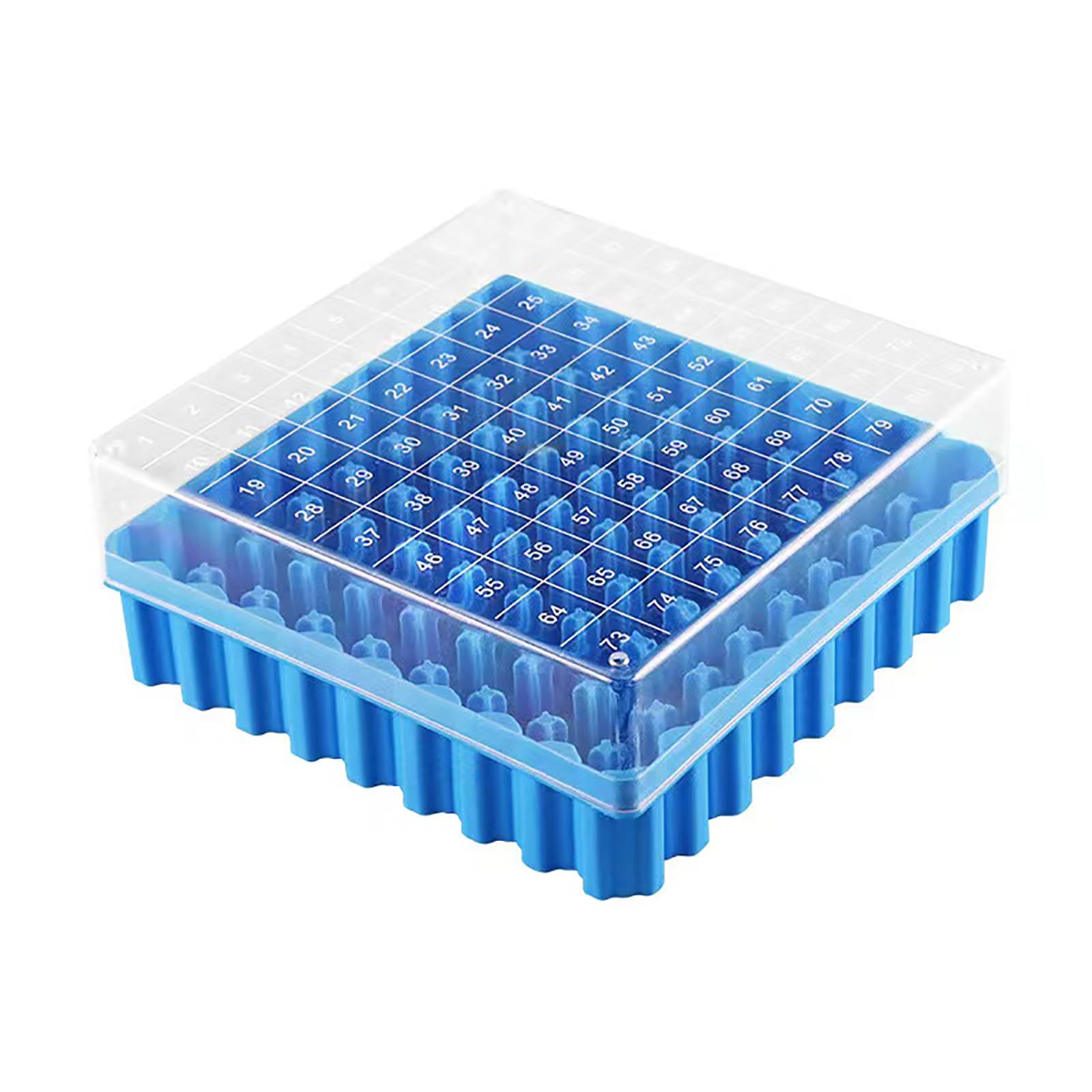 Scienfocus lab Cryogenic Storage Box - PC Cryogenic Boxes,Blue/81-Well,for 0.5, 1.5 and 2.0mL Cryotubes (Pack of 1)