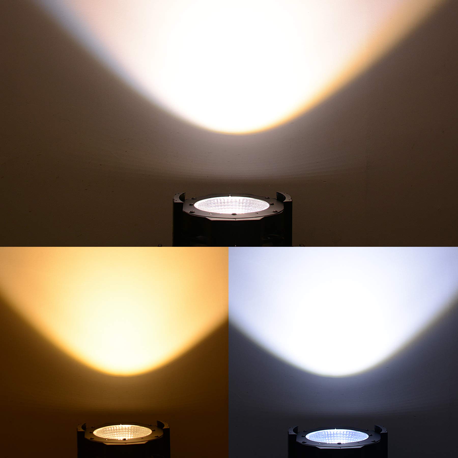 BETOPPER Stage Spotlight, 100W LED DMX Light, Warm & Cold White Spot Light COB Stage Lighting, Strobe Lighting for Church, Parties, Wedding, Theatre, Live Events, Stage etc.(4 Packs)
