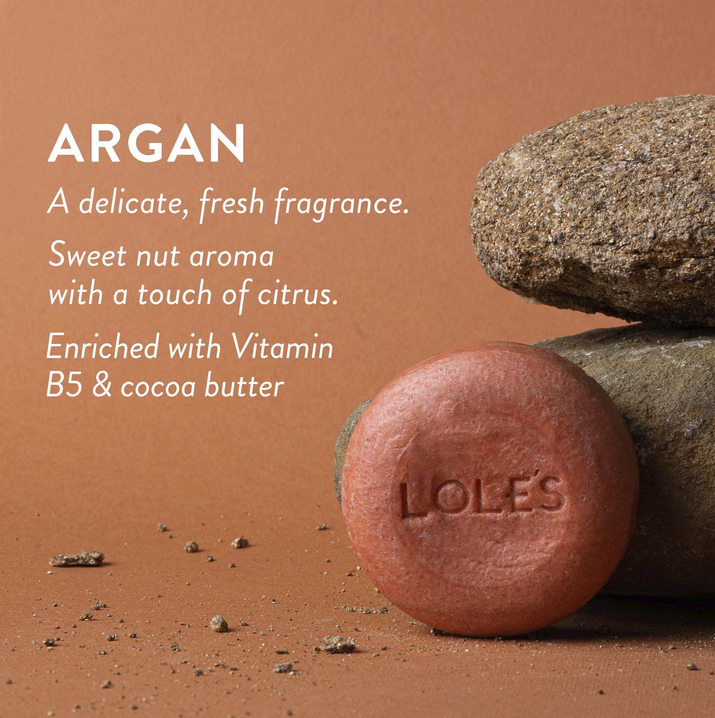 LOLE'S Shampoo Bar and Conditioner 2in1 with Argan Oil for Normal to Oily Hair, Repair & Damage Control, 99% Natural, Sustainably Sourced, 3.5Oz