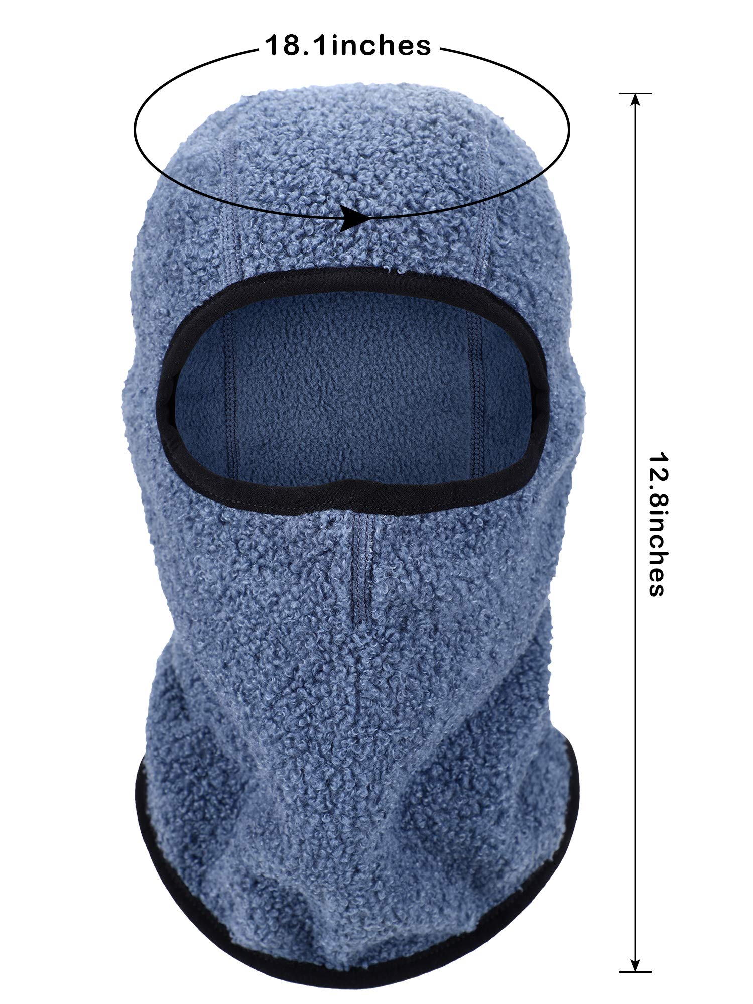 3 Pieces Winter Ski Balaclava Snow Windproof Cold Weather Balaclava for Men and Women (Black, Blue, Grey)