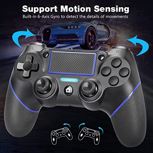 Y Team Wireless Controller for PS4, Wireless PS4 Gaming Controller USB Gamepad Joypad Controller with Dual-Vibration for PS4/ Slim/Pro/PC(Win 7/8/10)
