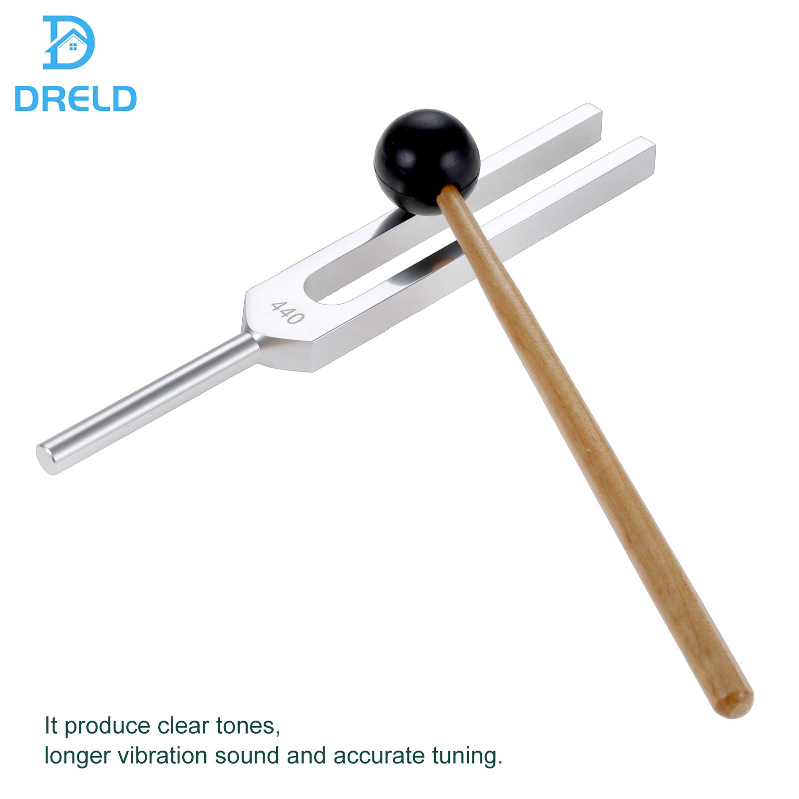 440 Hz Tuning Fork, A440Hz Tuning Fork with Silicone Hammer Bag for Violin Guitar Tuner Instrument, DNA Repair Healing, Sound therapy, Perfect Healing, Balancing, Healers, Vibration