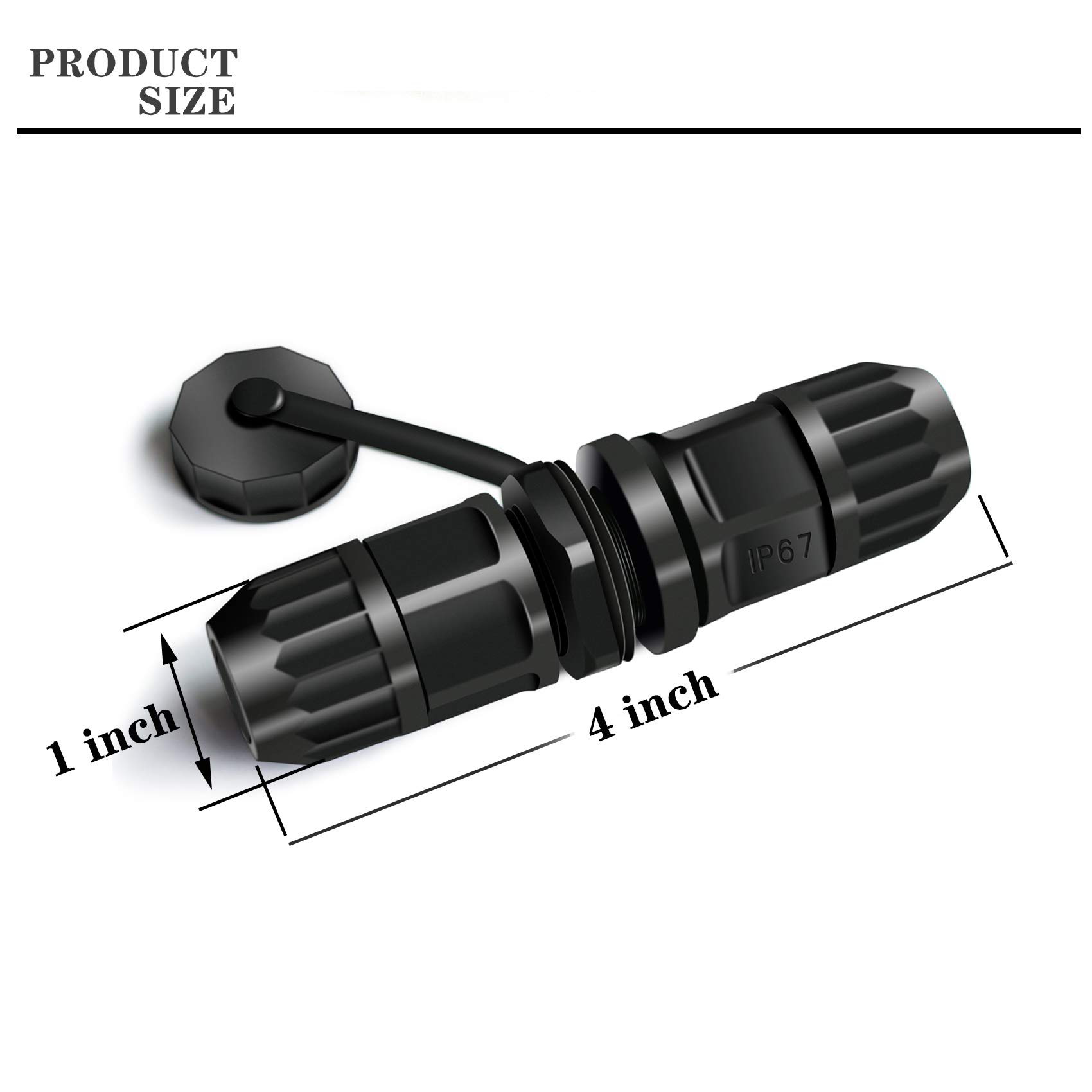 Waterproof RJ45 Connector, Female to Female Waterproof Ethernet Coupler, Panel Mount, IP68 Ethernet LAN Cable Coupler Outdoor Adapter Weatherproof Connection for CAT 6, CAT 5, CAT 5E, Cat7 (6-Pack)