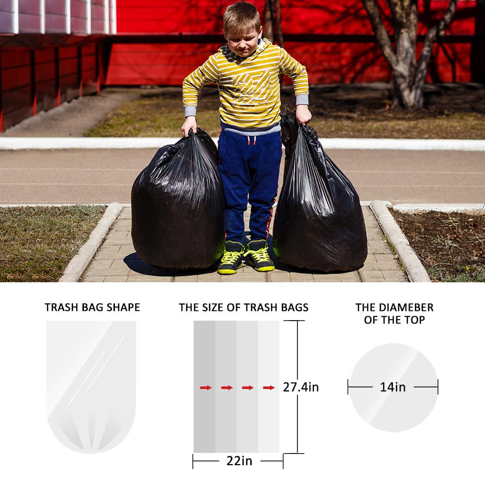 4 Gallon 180 Counts Strong Trash Bags Garbage Bags, Bathroom Trash Can Bin Liners, Small Plastic Bags for home office kitchen, fit 12-15 Liter, 3,3.5,4.5 Gal, Clear kitchen, Clear