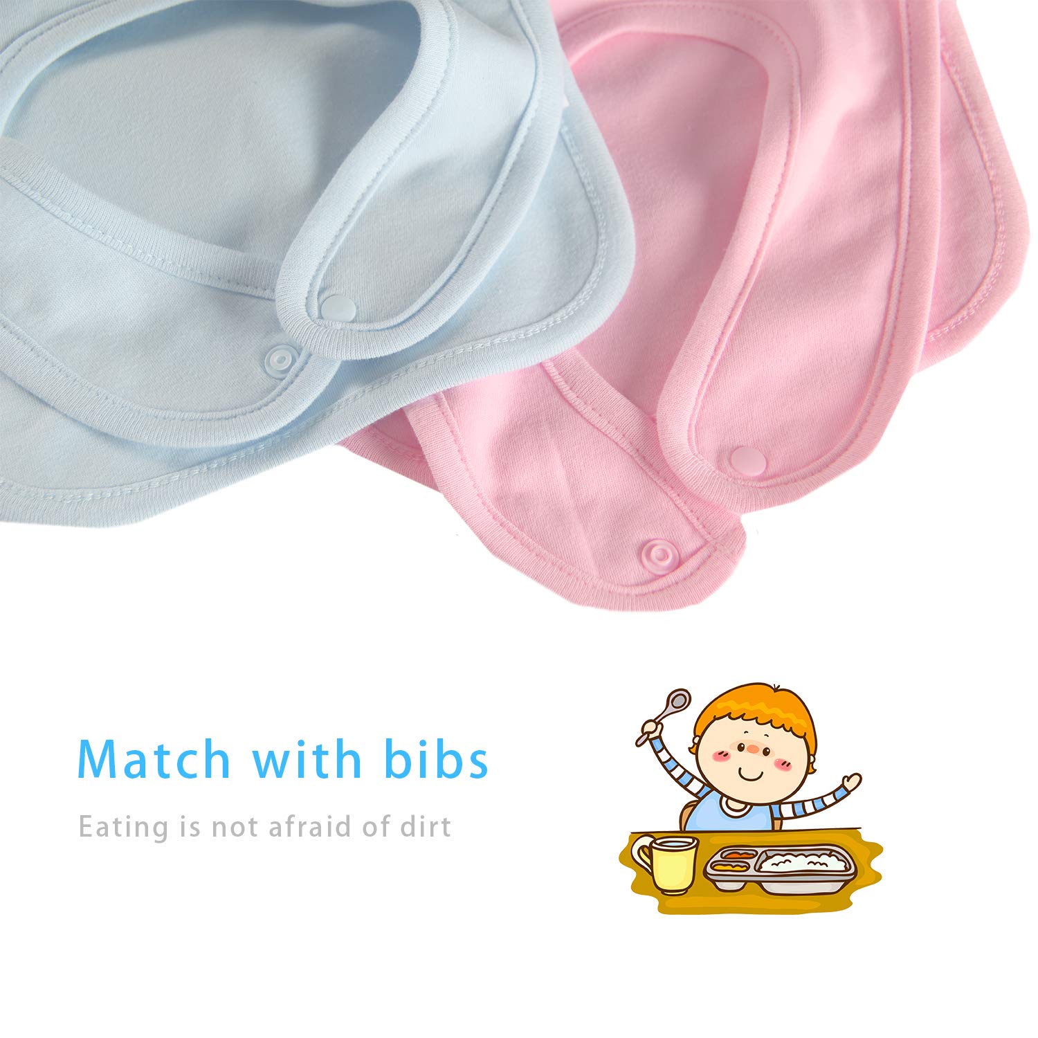 YSCULBUTOL Baby Twins Bodysuits Best Friends Forever Baby Clothes Set with Bibs Girl Outfit with hat (Pink, 0-3 Months)