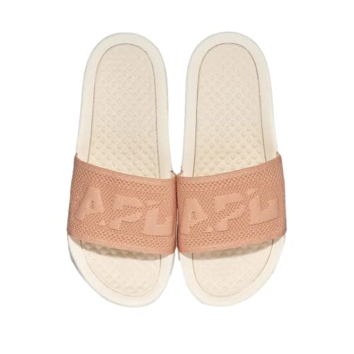 APL: Athletic Propulsion Labs Women's Big Logo Techloom Slide, Ivory/Blush, 9