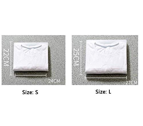 Multipurpose Clothes Folding Board, Shirt Sweater Coat Trousers Clothing Organizer Wardrobe Quick Storage Board, 2-Size Durable Plastic Home Flipfold Laundry Folder Board 5-Pack (L)