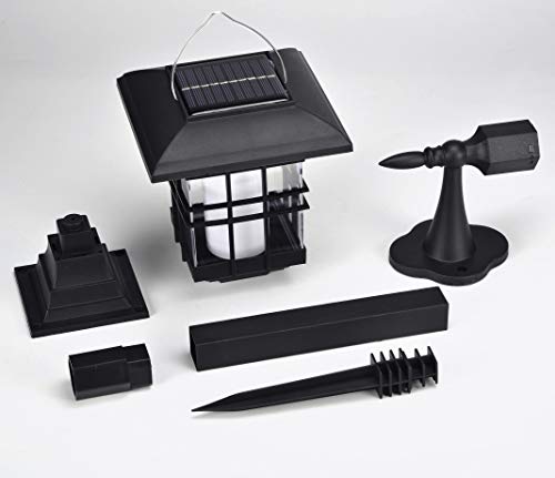 4 in 1 Solar Flickering Flame Lantern - Interchangeable Home Lighting