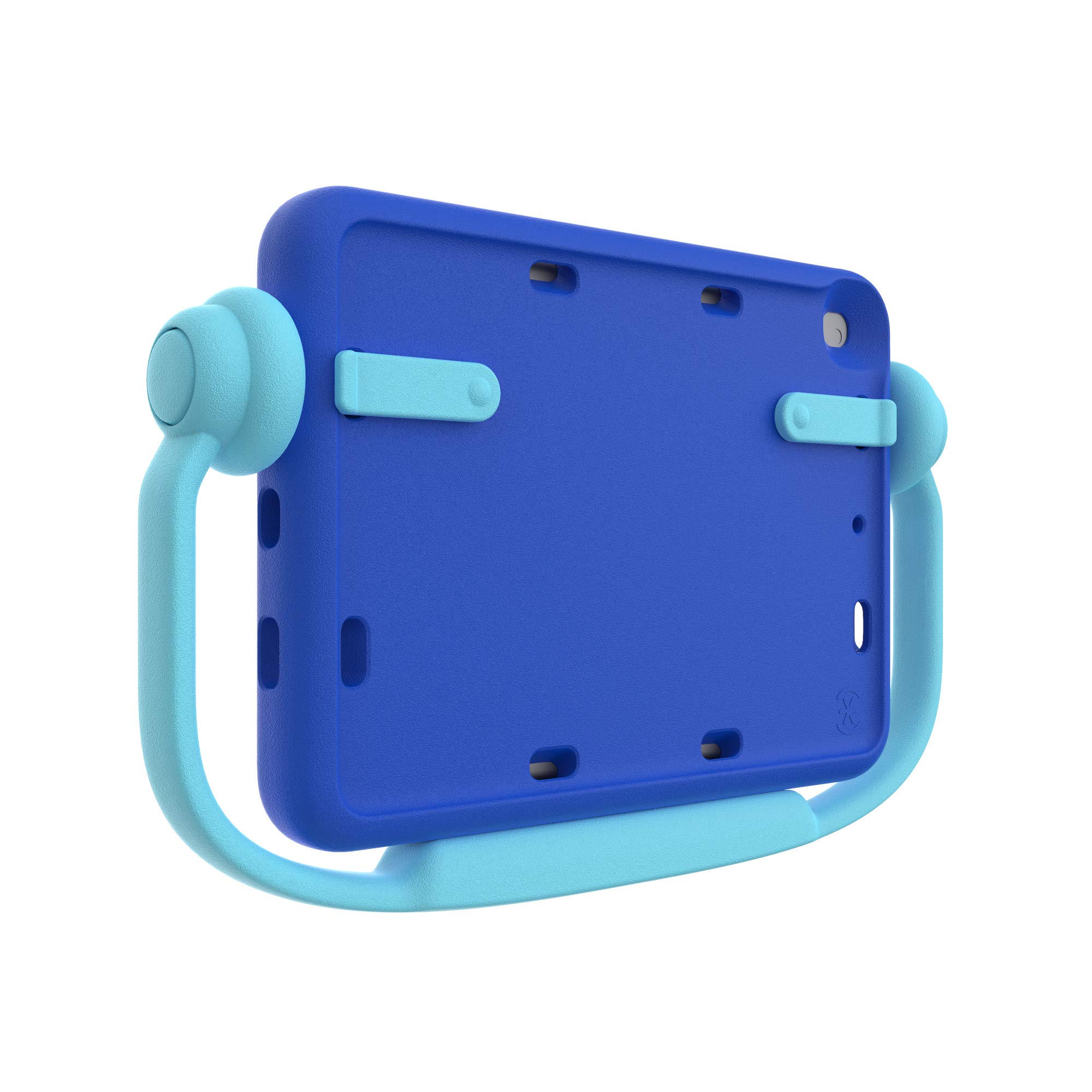 Speck ipad Case for Kids - Heavy Duty, Protective Case Fits 10.2" iPad 2019 & iPad 2020 with Multi-Range Stand & Handle - Works for Car Headrests & Table Top Watching - Charge Blue, Brave Blue Case-E
