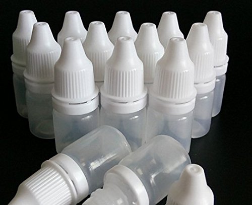 WOIWO 10PCS Refillable Plastic Squeezable Dropper Bottle Essential Oil Container Eye Liquid Vial (5ml)