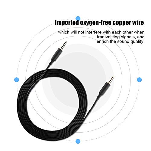 Replacement Audio Cable for Gaming Headset 2M 3.5mm Gold Plated Male to Male Audio Cord for Logitech AstroA10 A40 A30 A50 Gaming Headset