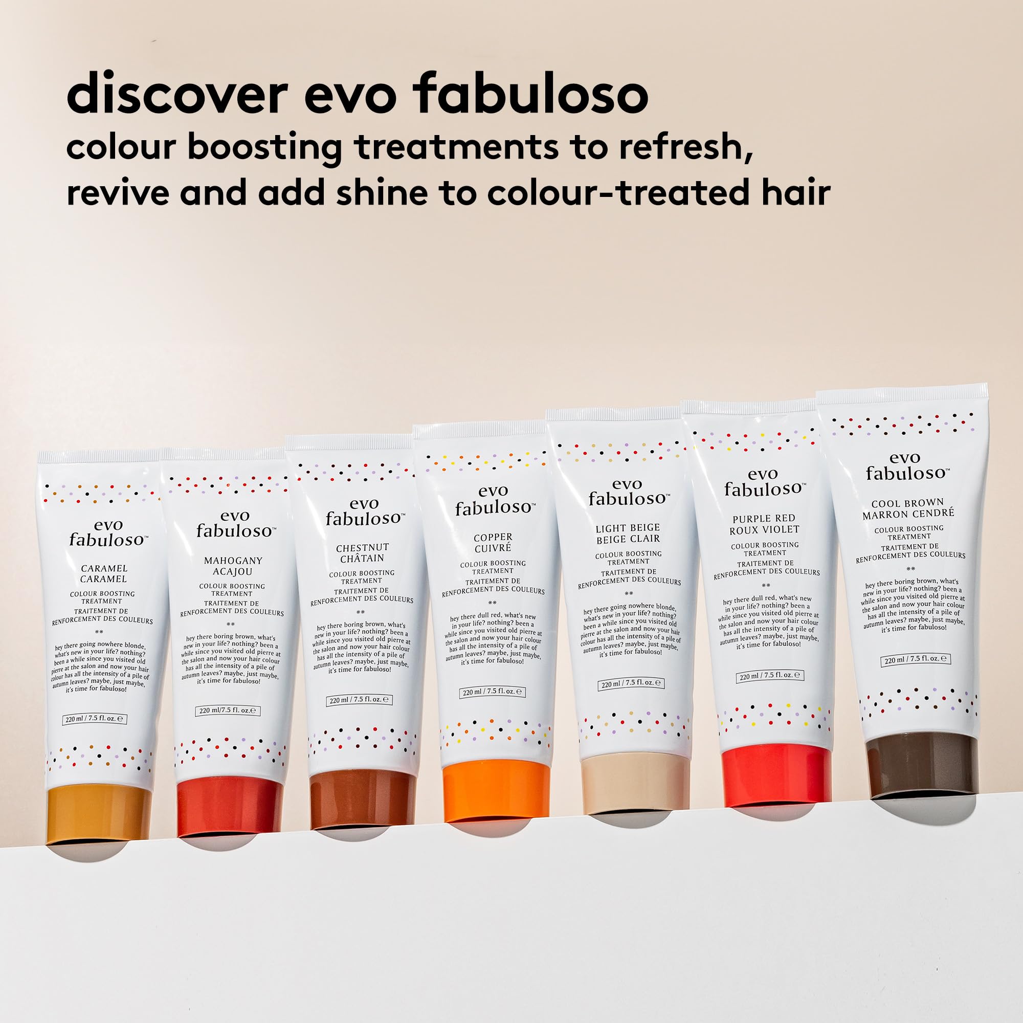 EVO Fabuloso - Mahogany Color Boosting Treatment - Color-Treated Hair Conditioner - Helps Maintain Color Depth, Tone & Shine - 220ml / 7.5fl.oz